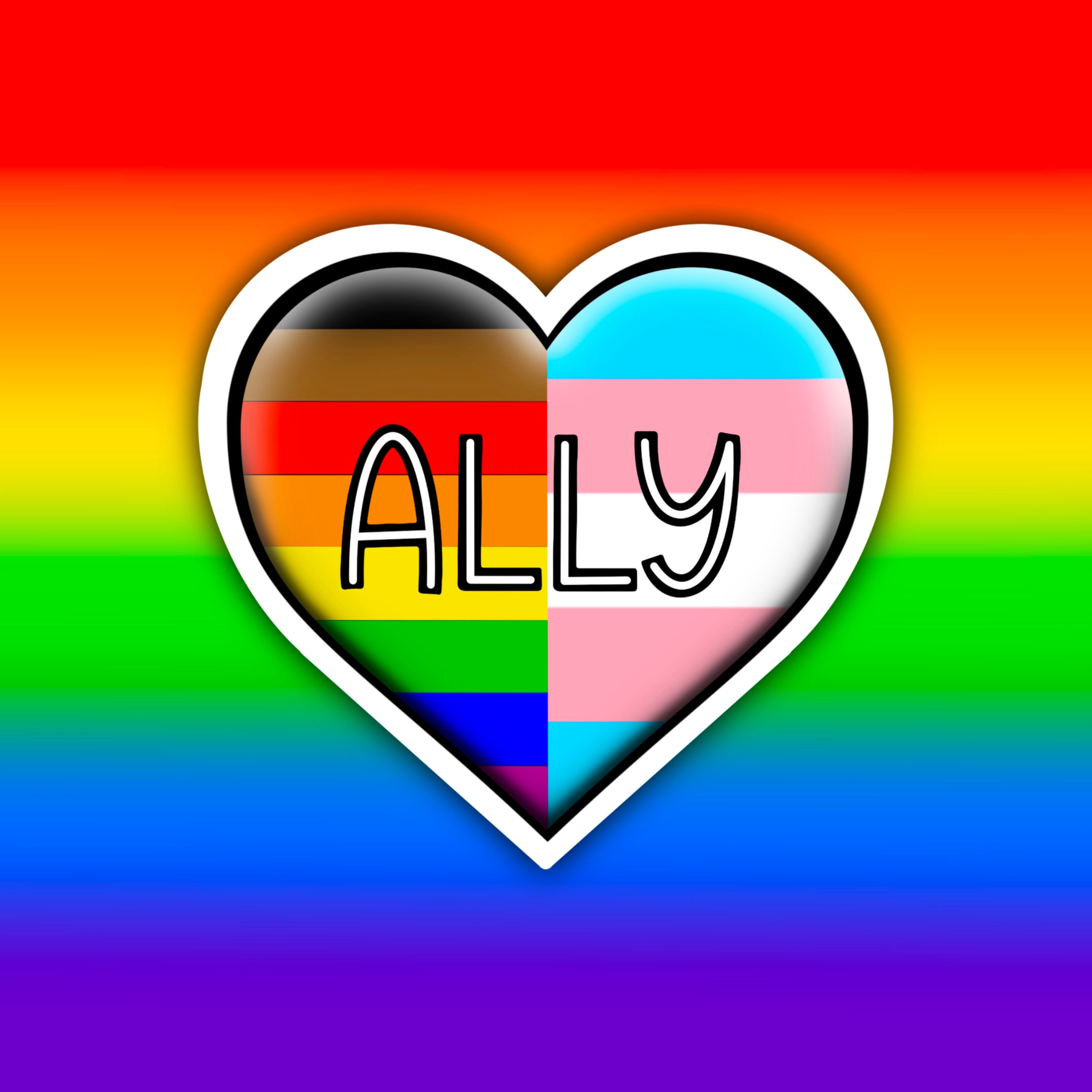 Lgbt Ally Stickers Military Metal