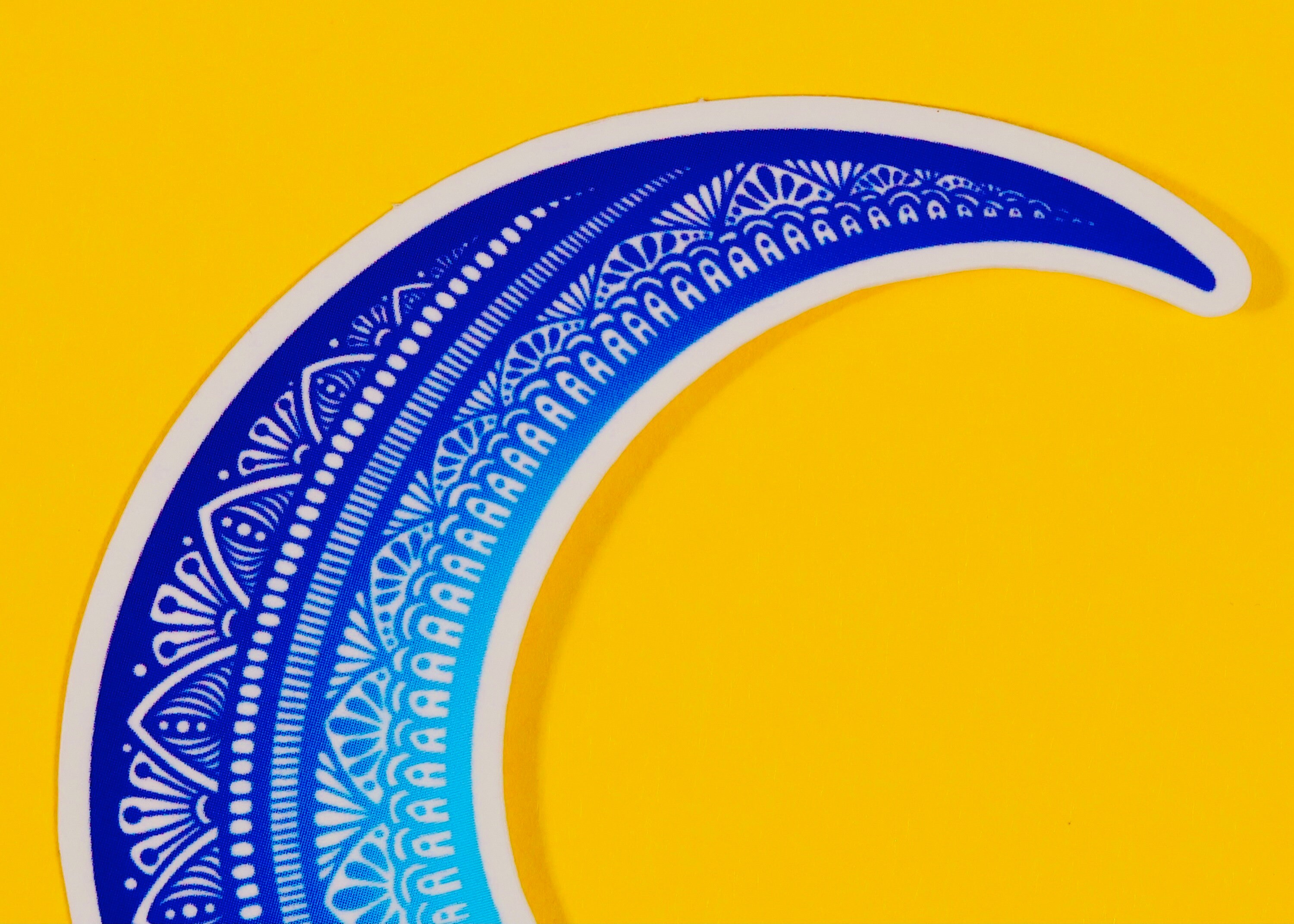 Blue Moon Vinyl Sticker WATERPROOF Moon Sticker Mandala | Etsy