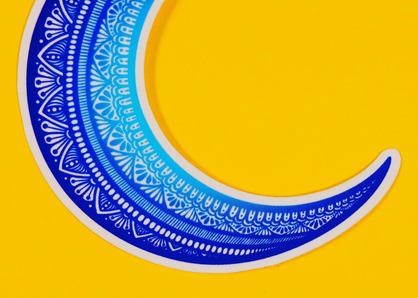 Blue Moon Vinyl Sticker WATERPROOF Moon Sticker Mandala - Etsy