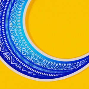 Blue Moon Vinyl Sticker WATERPROOF Moon Sticker Mandala - Etsy