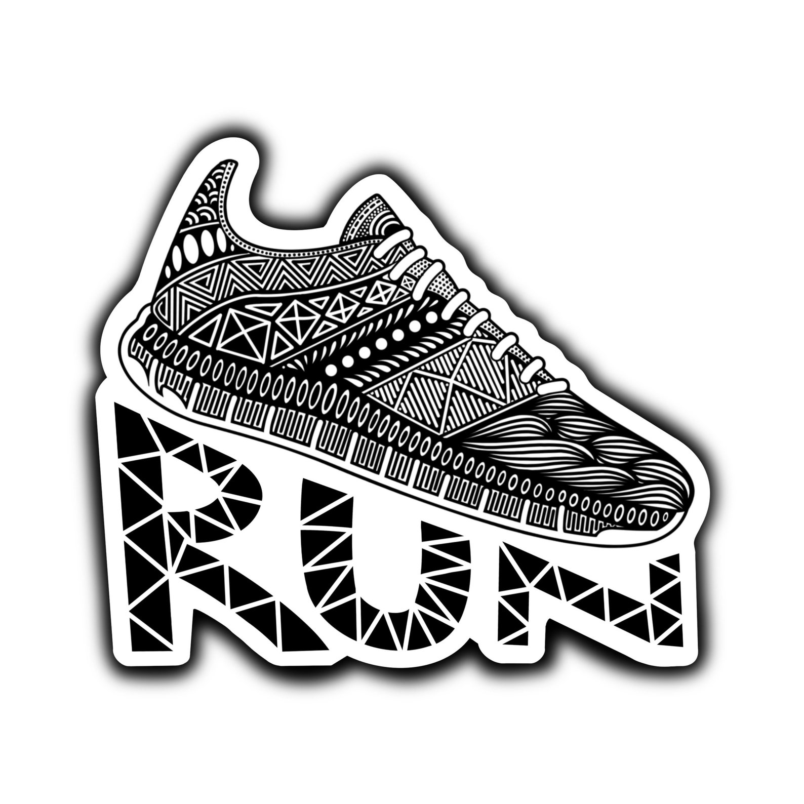 Run Vinyl Sticker WATERPROOF Running Sticker Marathon - Etsy