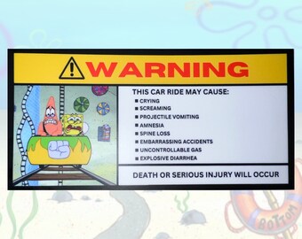 Funny Car Warning Sticker - Etsy