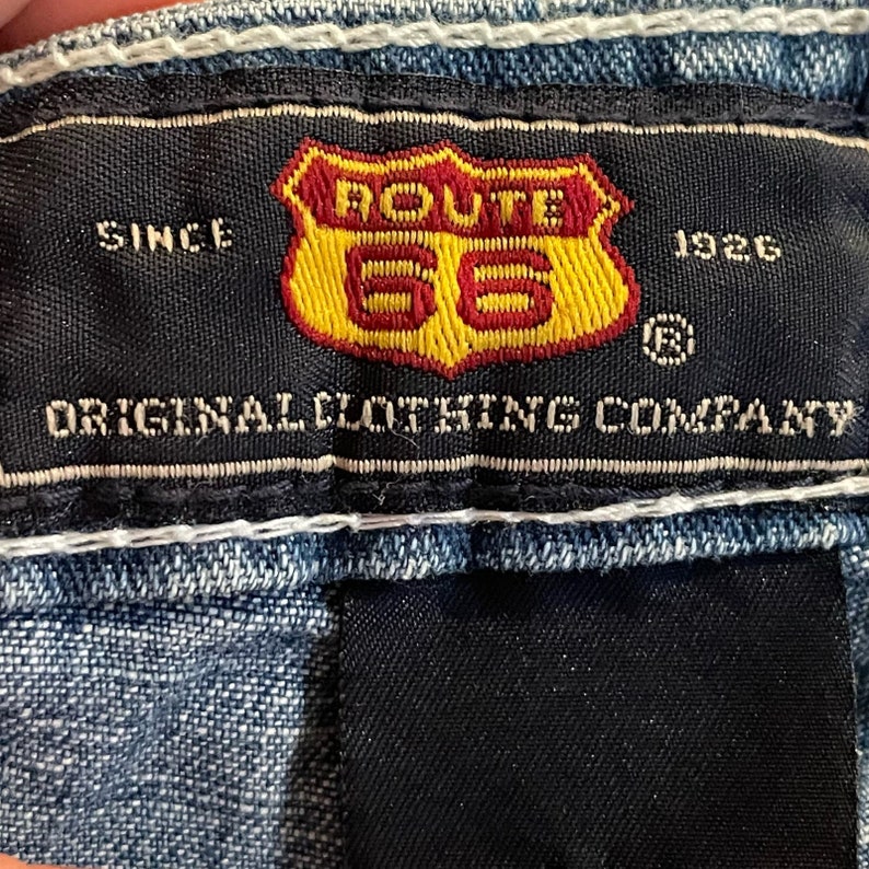 Vintage Route 66 High Rise Denim Jean Utility Shorts - Etsy
