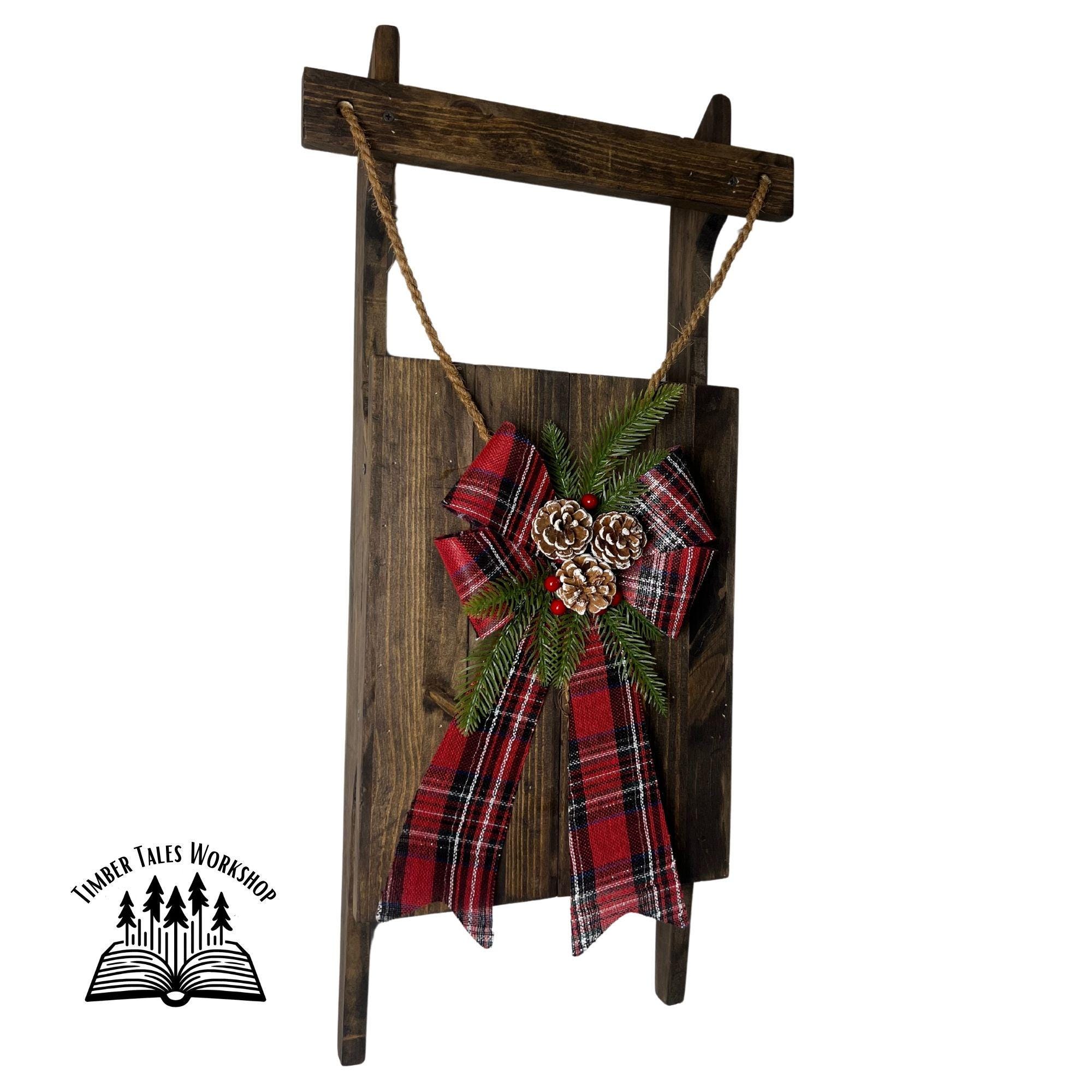 Rustic Wood Sleigh /christmas Decor/ Holiday Crafts /rustic Decor/ Xmas ...