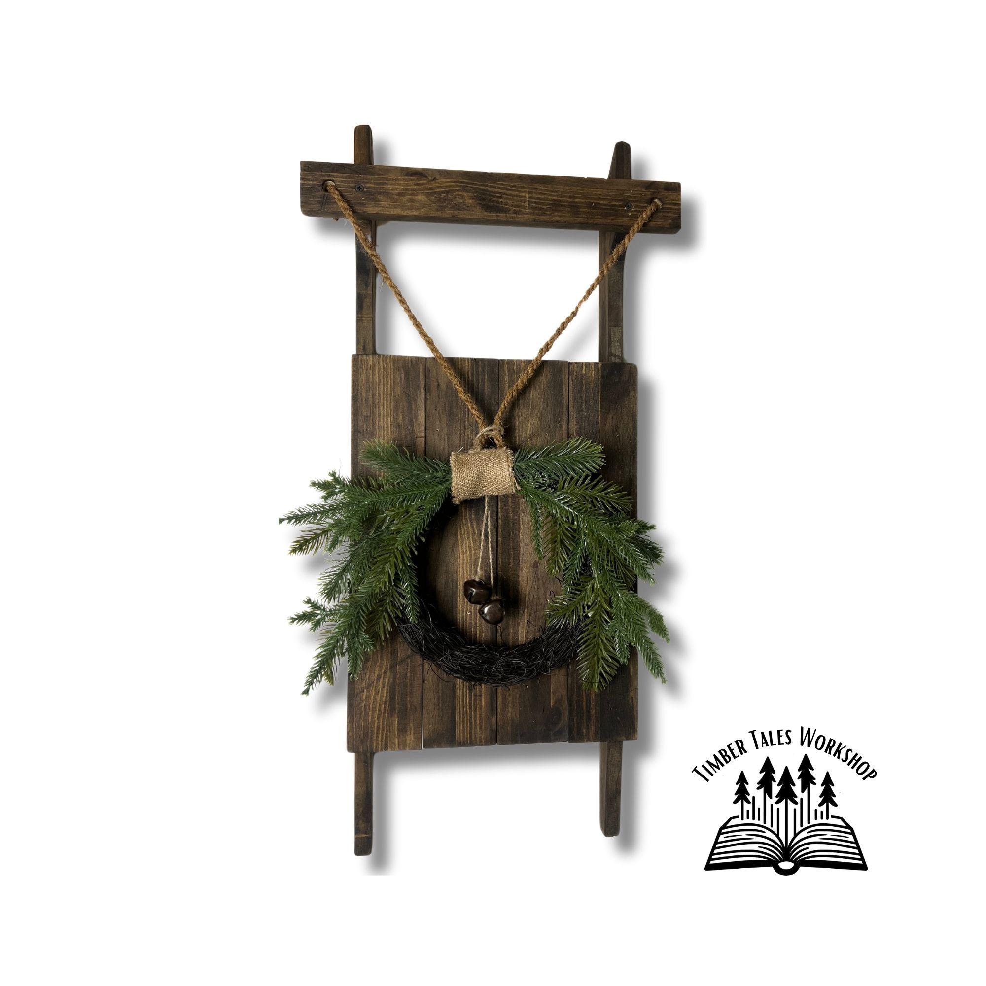 Rustic Wood Sleigh /christmas Decor/ Holiday Crafts /rustic Decor/ Xmas ...