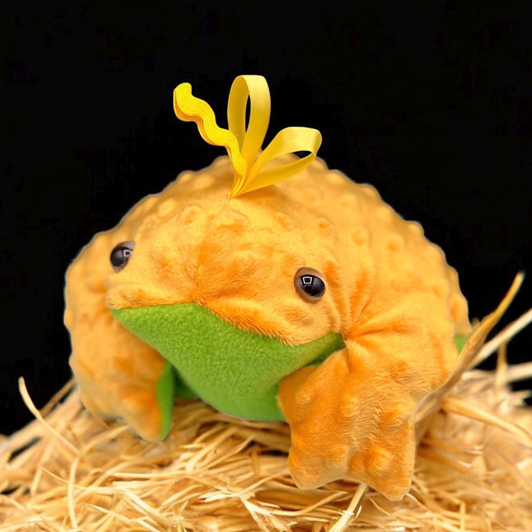 CECIL the Corn Cob Toad Bean Bag Frog Plushie: Weighted Sensory Fidget ...