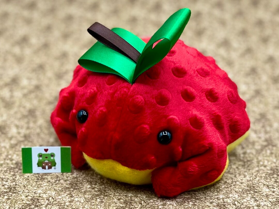 Apple Toads! Bean Bag Toad, Soft Fluffy Toad Stuffed Animal, Weighted ...