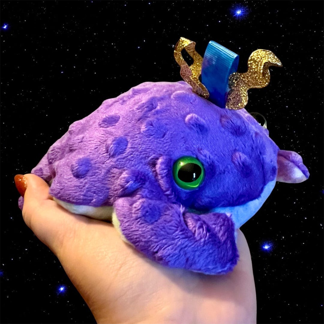 Pelican the Purple Nebula Toad ~ Bean Bag Frog Plushie: Weighted ...