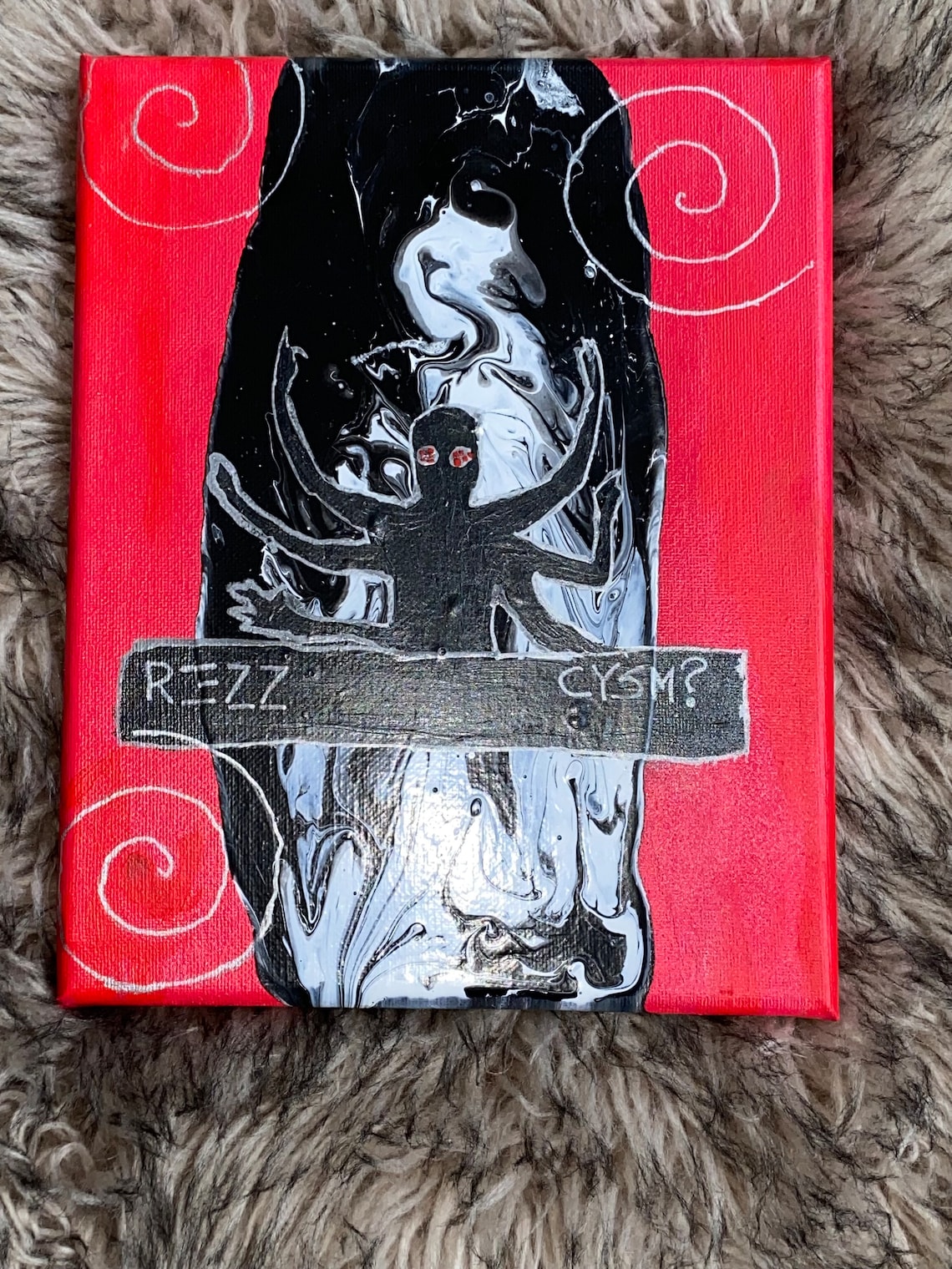 REZZ Inspired Spider on the Moon Can You See Me Album Dj Pour Painting ...