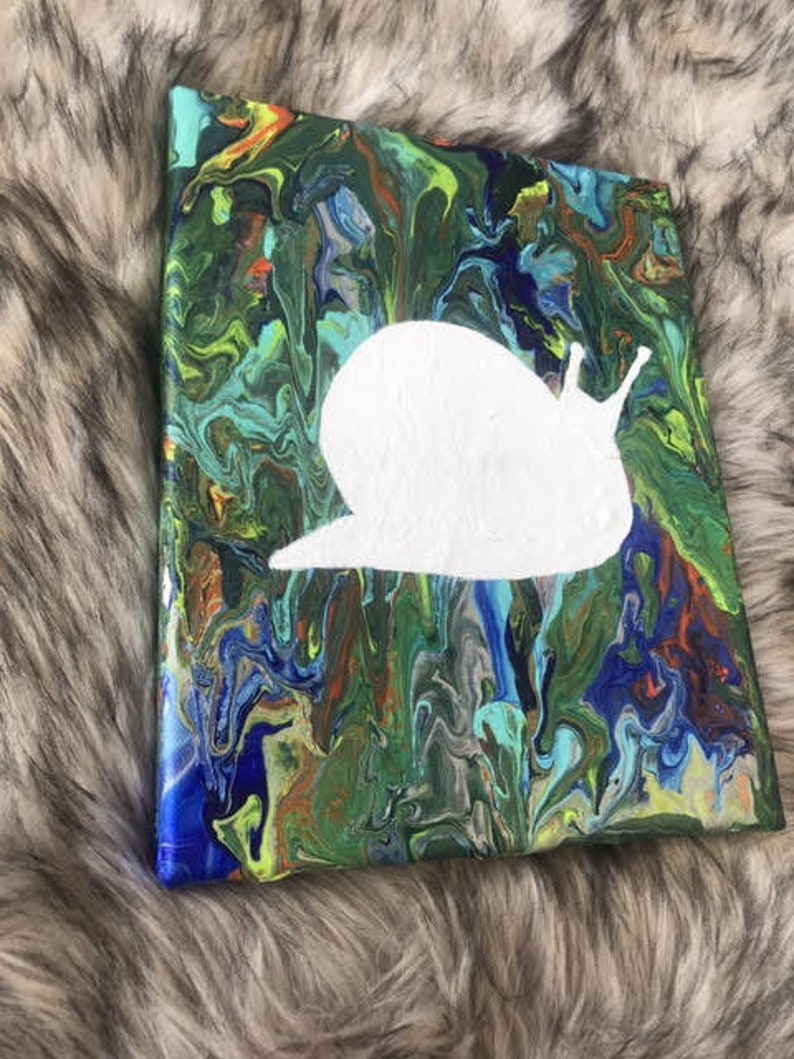 Slime Vomit Step Snails Inspired Original Drip Painting - Etsy