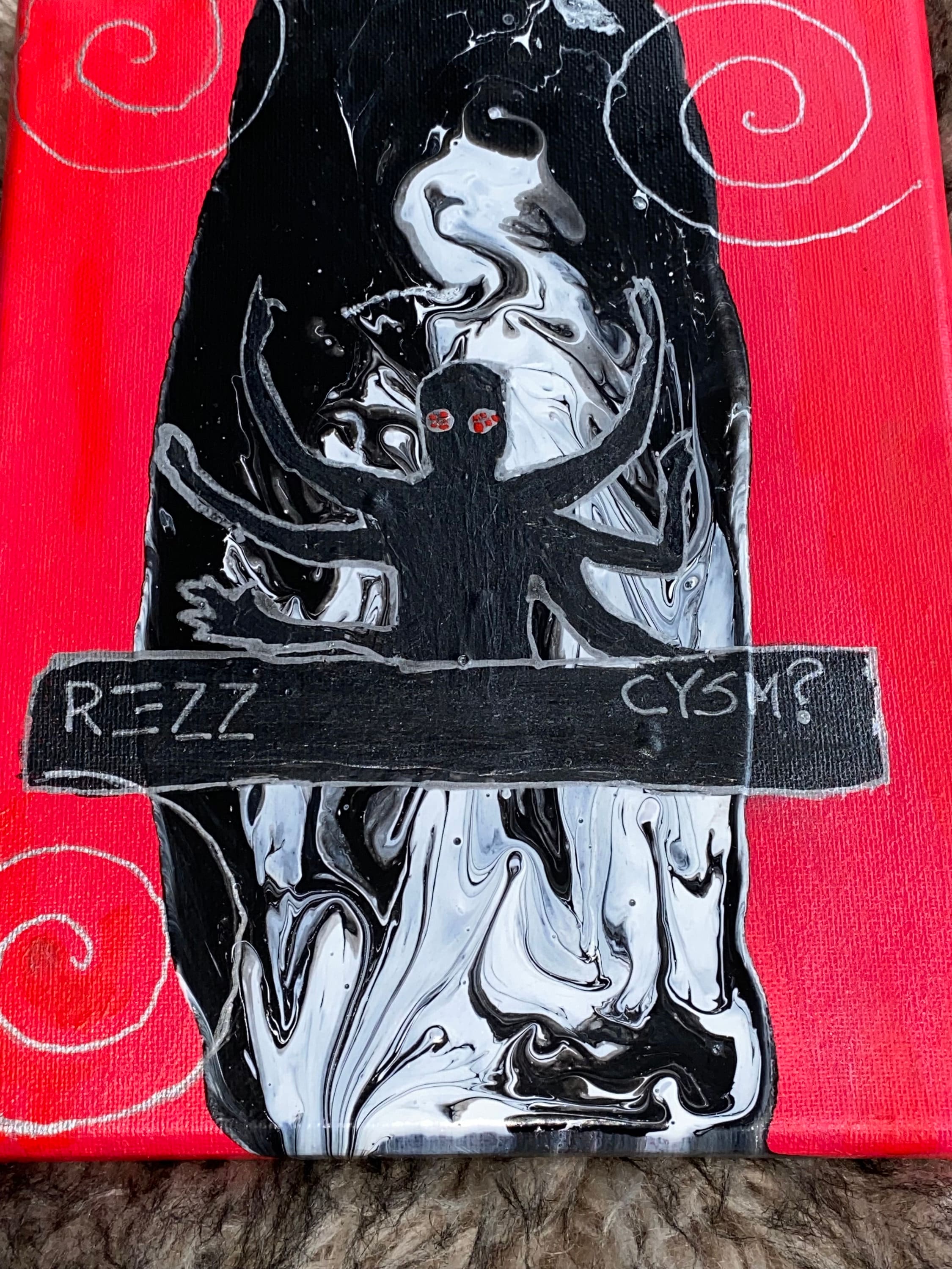 REZZ Inspired Spider on the Moon Can You See Me Album Dj Pour Painting ...