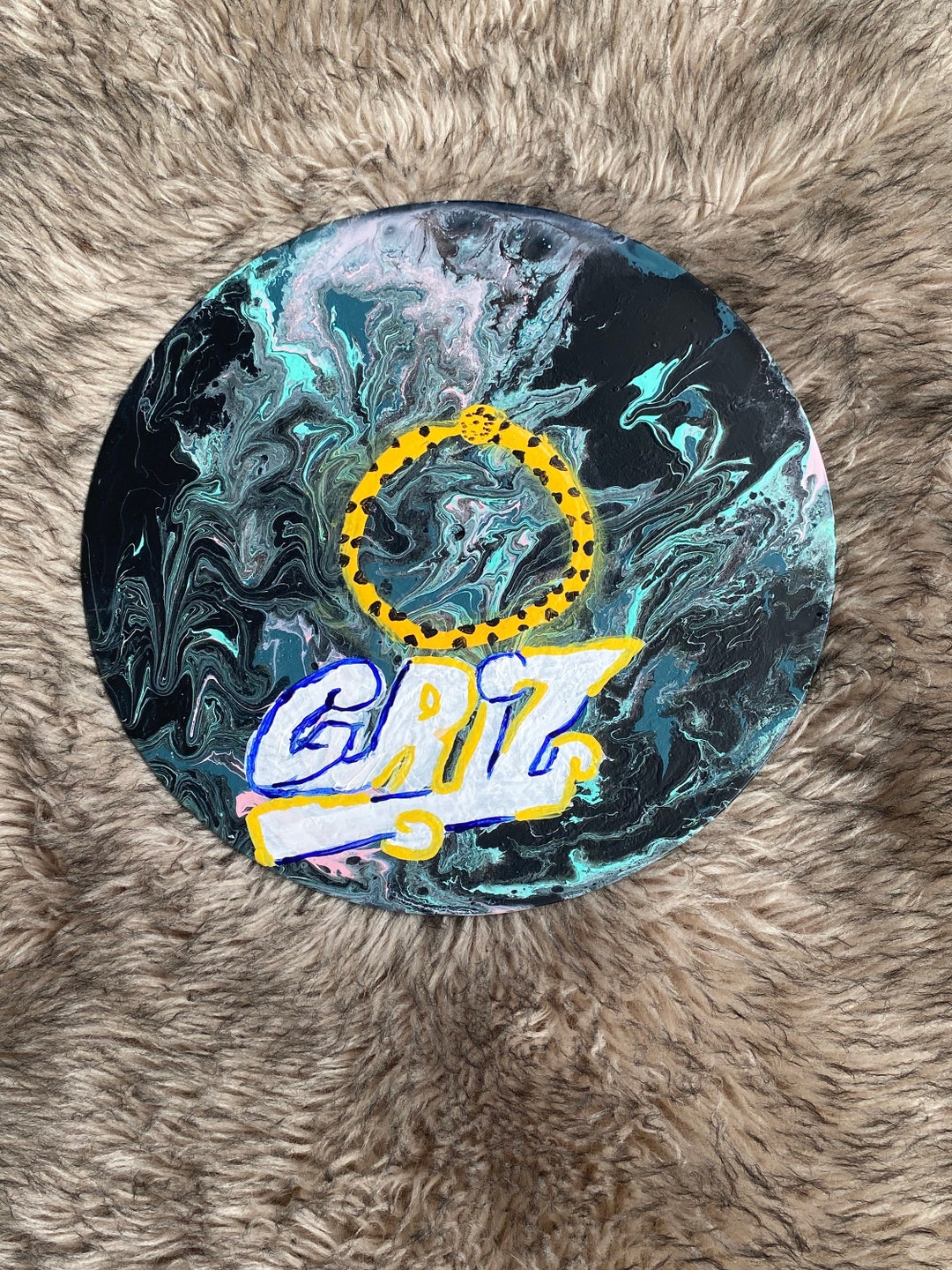 GRIZ Inspired Ouroboros Hand Poured Vinyl Record Painting - Etsy