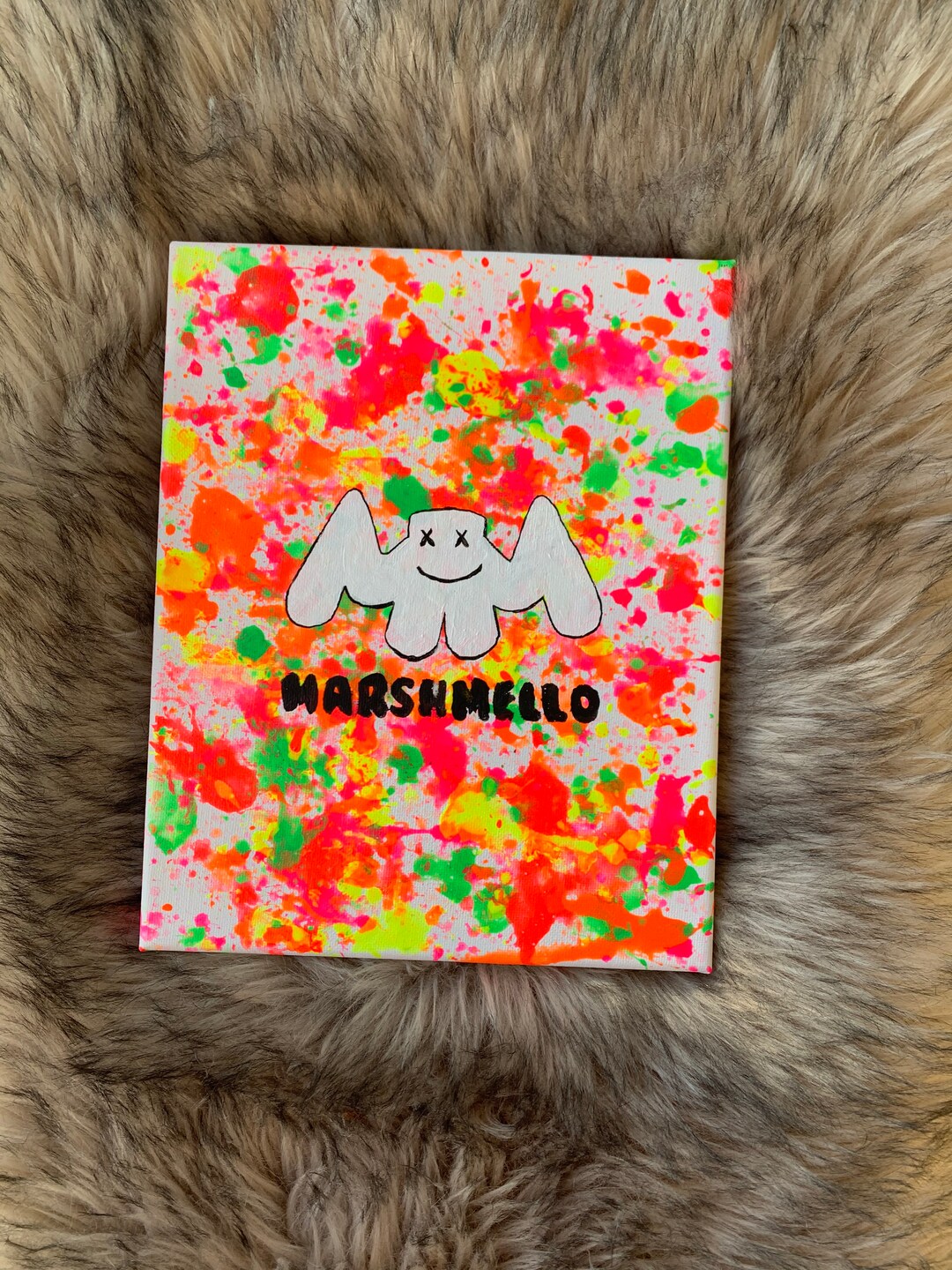 MARSHMELLO Inspired Mello Gang Multi Neon Colored Splatter - Etsy