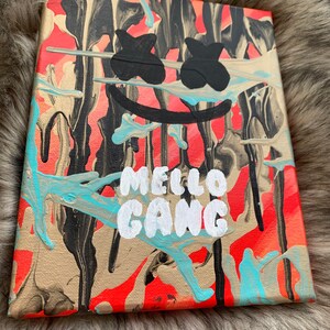 MELLO GANG Inspired MARSHMELLO Drip Painting - Etsy