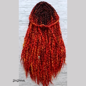 Wavy Wool Dreads DE - PHOENIX Dark Roots (black on Request) Dreadlocks ...