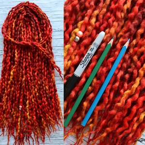 Wavy Wool Dreads DE - PHOENIX Short Medium Long Dreadlocks Double Ended ...