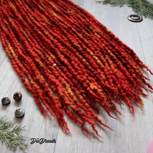 Wavy Wool Dreads DE - PHOENIX Short Medium Long Dreadlocks Double Ended ...