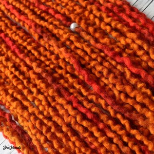 Thin DE Wool Dreads Mix Ginger Orange Phoenix Wool Dreadlocks Double ...