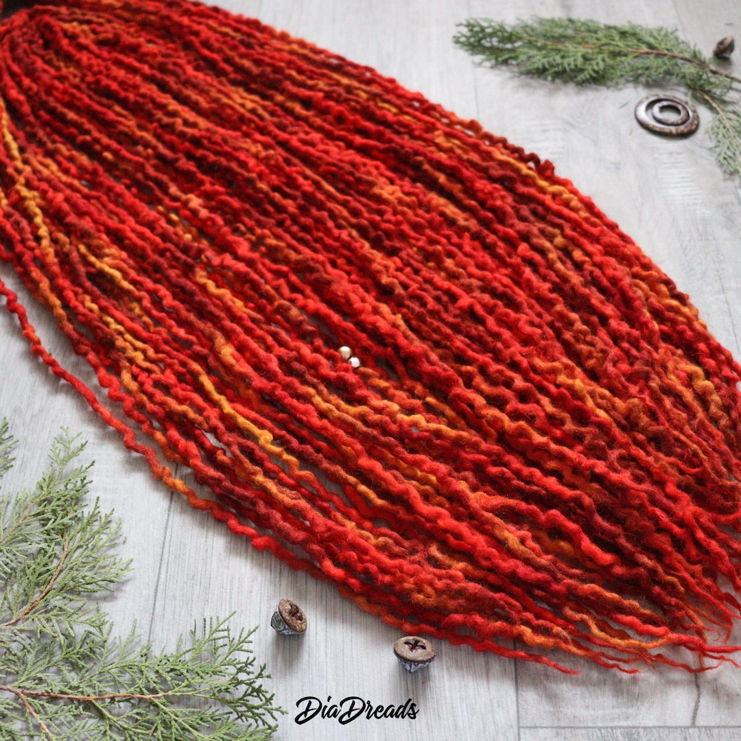 Thin DE Dreads Full Set Micro Dreads PHOENIX Wool Dreadlocks Double ...