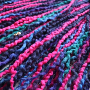 21-24" Wavy Dreads DE Micro Wool Dreadlocks Double Ended SUPERNOVA 15 ...