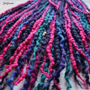 21-24" Wavy Dreads DE Micro Wool Dreadlocks Double Ended SUPERNOVA 15 ...