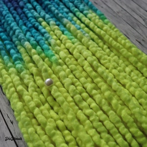 Wool Dreads DE Uv Reactive TROPICAL STORM Wool Dreadlocks Double Ended ...