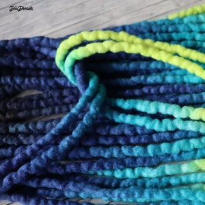 Wool Dreads DE Uv Reactive TROPICAL STORM Wool Dreadlocks Double Ended ...