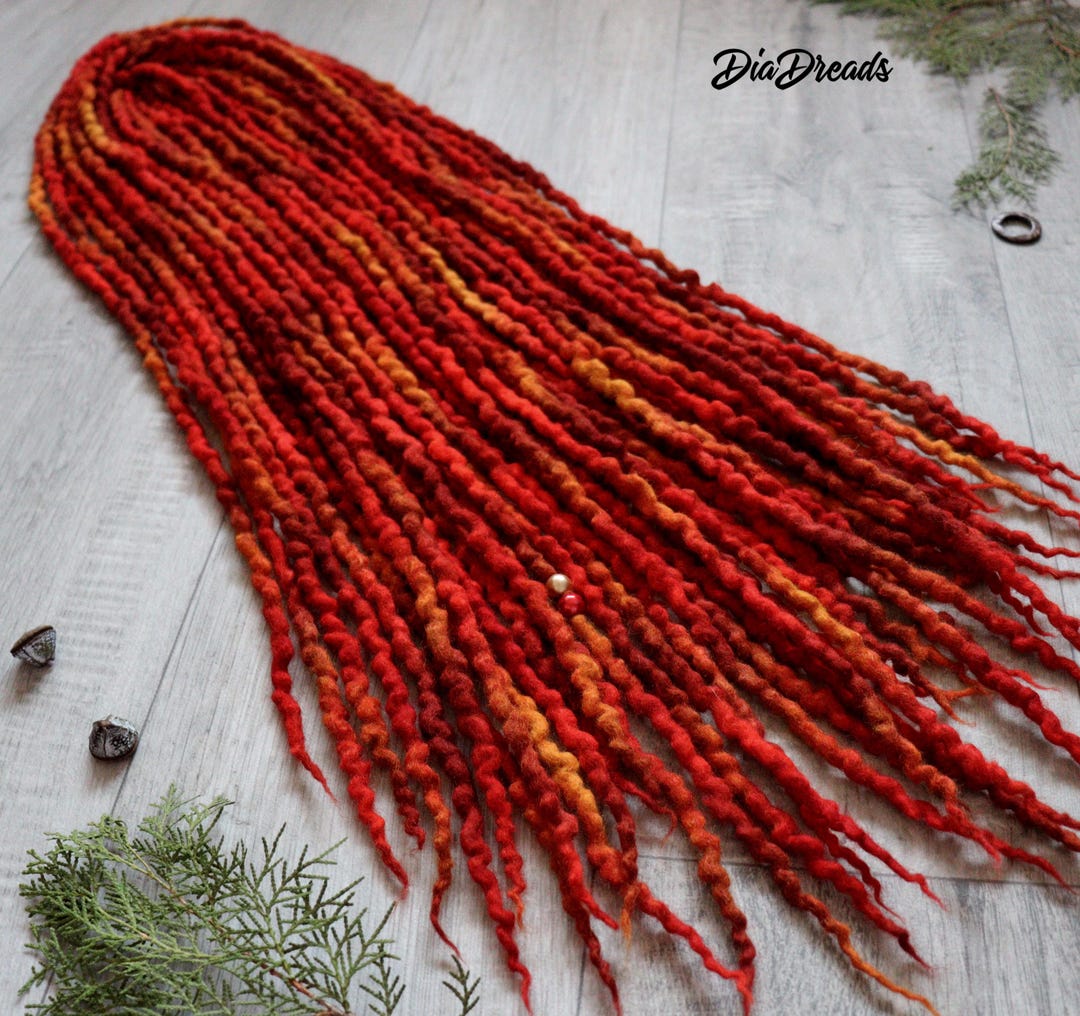 Wavy Wool Dreads DE - PHOENIX Short Medium Long Dreadlocks Double Ended ...