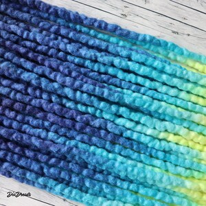 Wool Dreads DE Uv Reactive TROPICAL STORM Wool Dreadlocks Double Ended ...