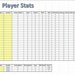 Player Stats Spreadsheet for Hockey Team Manager, Stats Template, Excel ...