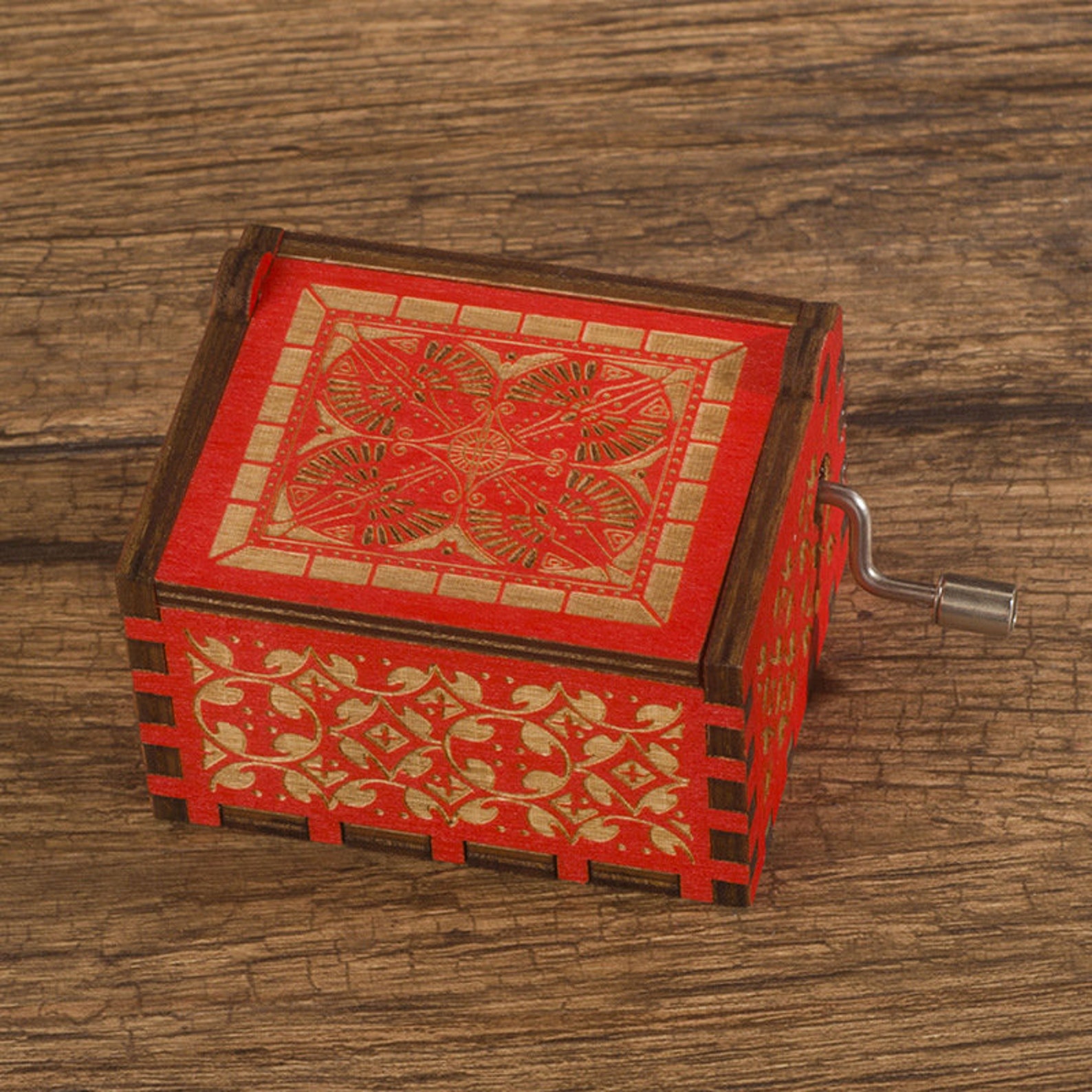 Free Engraved 8 Colors Music Box Custom Wooden Small Music | Etsy