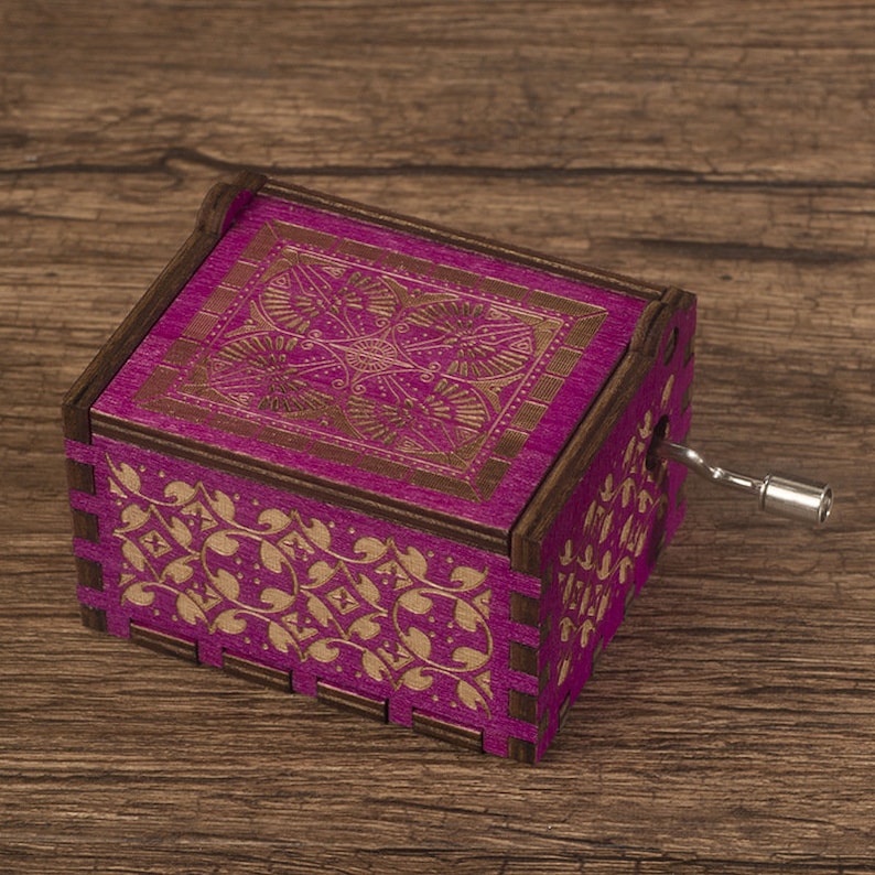 Free Engraved 8 Colors Music Box Custom Wooden Small Music | Etsy