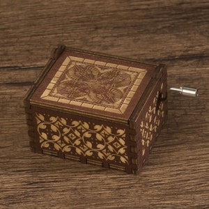 Free Engraved 8 Colors Music Box, Custom Wooden Small Music Box ...