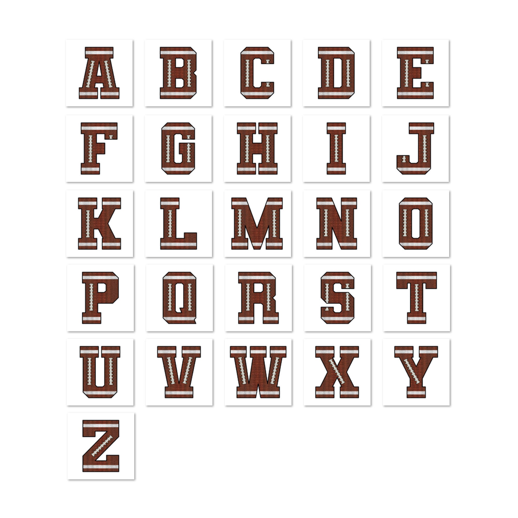 Football Alphabet & Numbers PNG: Sports Doodle Font (digital Download ...