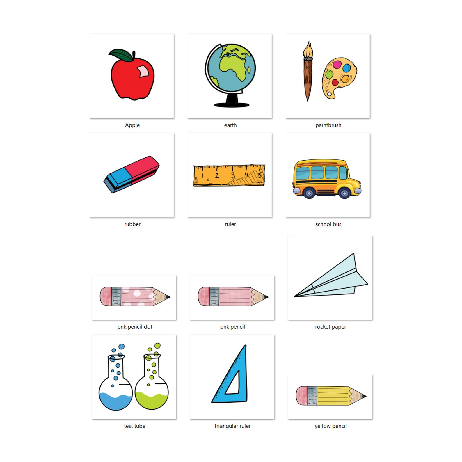 School Alphabet Doodle PNG: Pink Letters & Numbers Clipart (digital ...