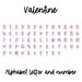 Valentines Alphabet Doodle Letters PNG Bundle , Valentine Sublimation ...
