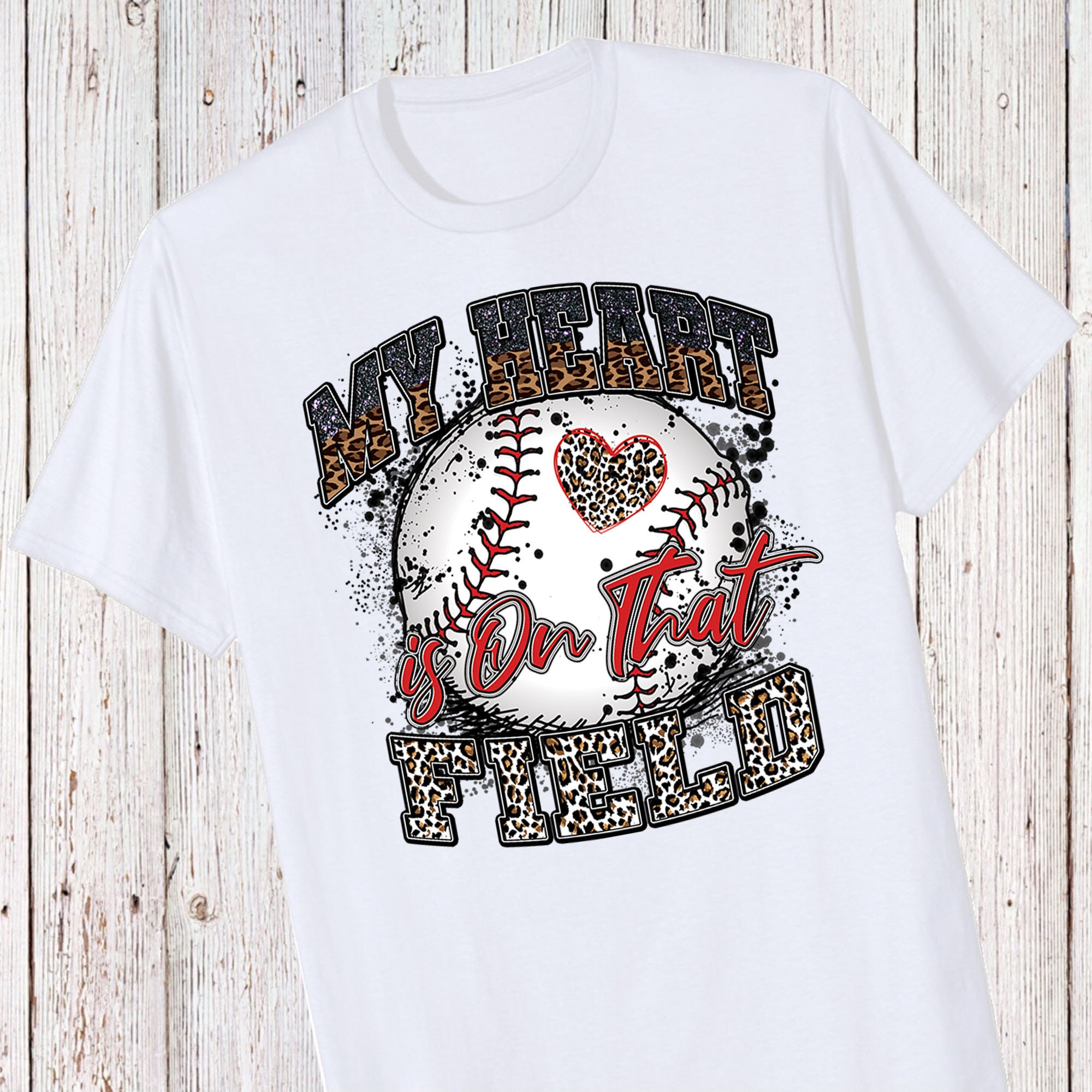 Cheetah Baseball PNG: Heart on Field, Gameday Design (digital Download ...
