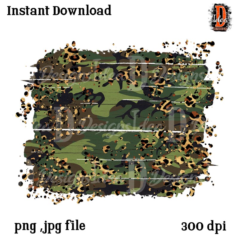 Leopard Camouflage Background Sublimation Pngveteranscamo - Etsy