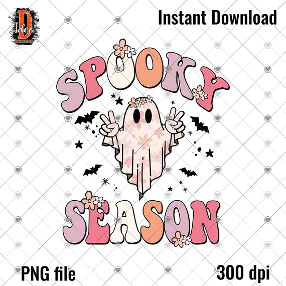 Spooky Season Png File Sublimation Designs Download Cute - Etsy