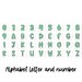 Christmas Doodle Alphabet PNG: Xmas Letter & Number Clipart (digital ...