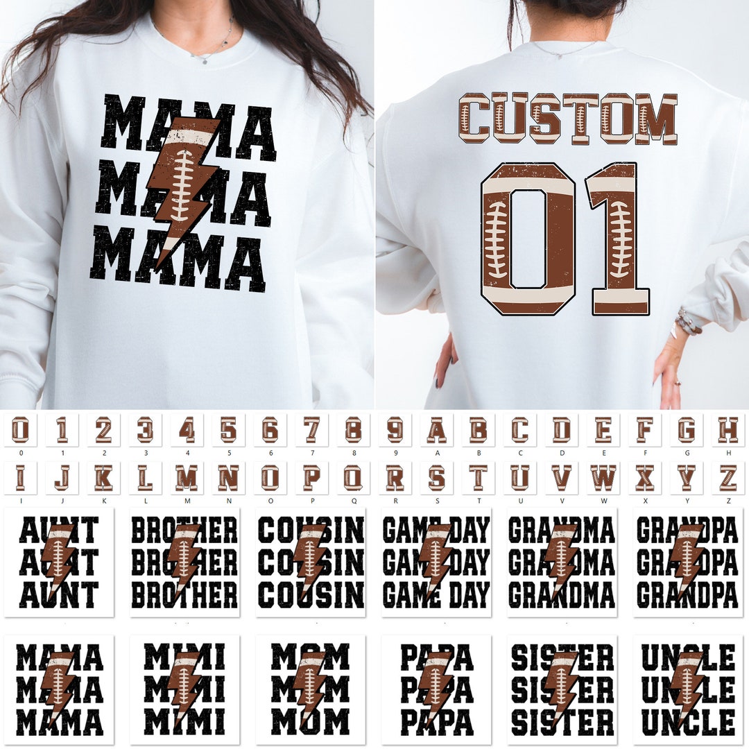 Football Alphabet Letters PNG Bundle: Game Day Font (digital Download ...