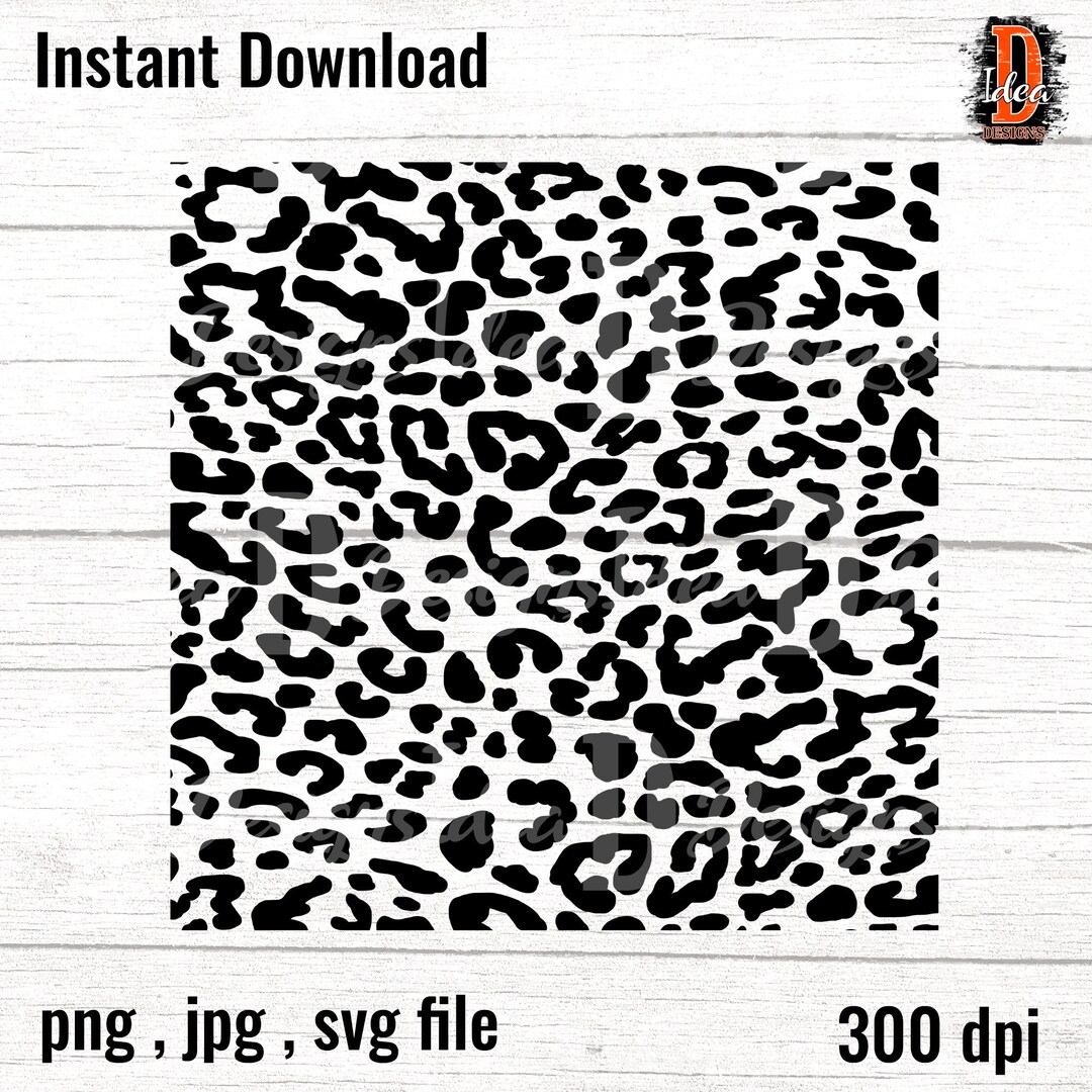 Leopard Svg , Leopard Print Digital File, JPG/PNG Leopard Pattern Cut ...