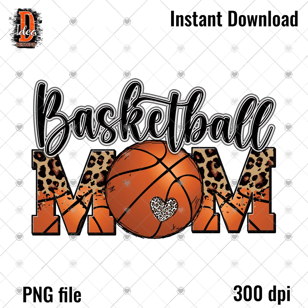 Basketball Mom Leopard Print PNG: Sports Design (digital Download) - Etsy
