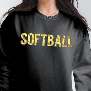 Softball Faux Embroidery Alphabet & Numbers PNG Bundle (digital ...