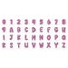 School Alphabet Doodle PNG: Pink Letters & Numbers Clipart (digital ...