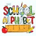 School Alphabet Doodle Letters & Numbers PNG Clipart (digital Download ...