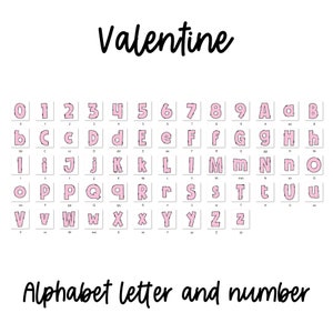 Valentines Alphabet Doodle Letters PNG Bundle , Valentine Sublimation ...