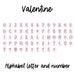Valentines Alphabet Doodle Letters PNG Bundle , Valentine Sublimation ...