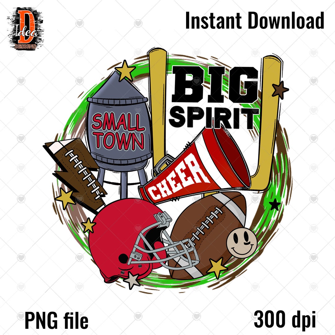 Small Town Football Spirit PNG: Cheer Tailgate Design (digital Download ...