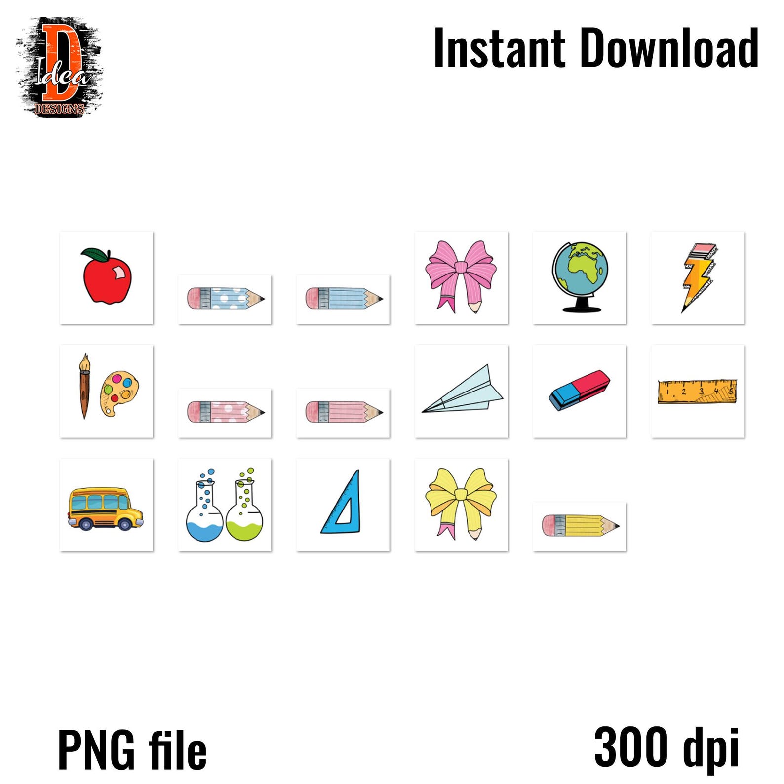 School Alphabet Doodle PNG: Back to School Clipart (digital Download ...